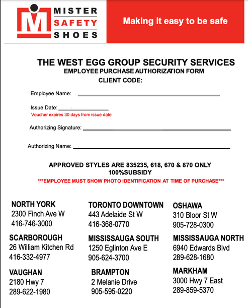 WES: Safety Shoes Voucher – myUniform